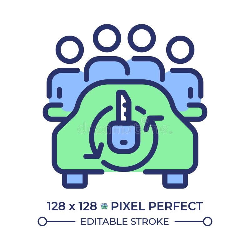 Car Sharing Pixel Perfect RGB Color Icon Stock Vector - Illustration of ... Car Sharing Pixel Perfect RGB Color Icon Stock Vector - Illustration of ...