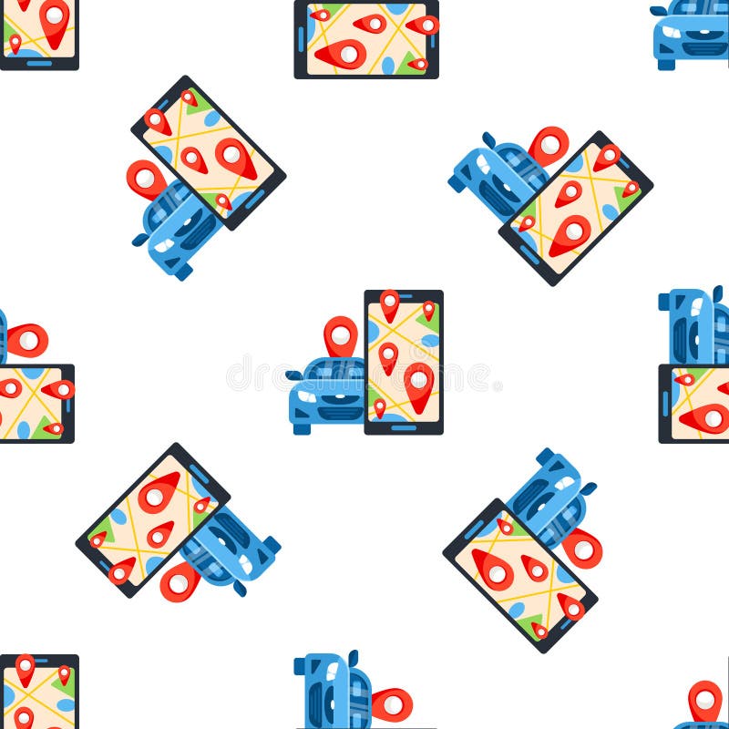 Car Sharing Service App Showing Map with Multiple Locations and ...