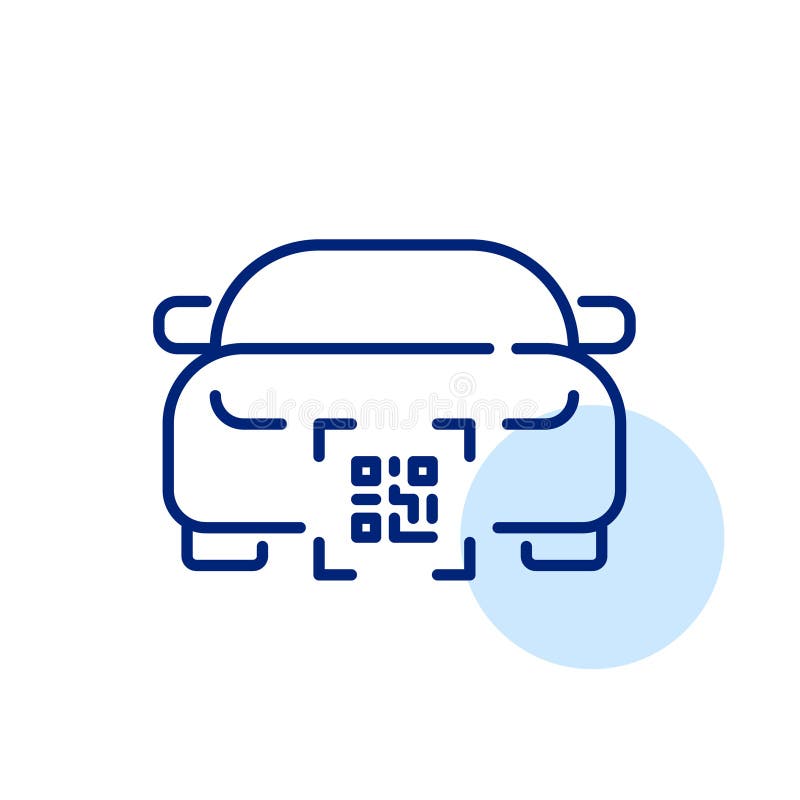 Car Sharing Service. QR Code Vehicle Identification. Pixel Perfect Icon ...