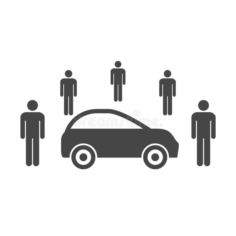 Car-Sharing Symbol Car-Sharing Symbol Vektor Abbildung - Illustration ...