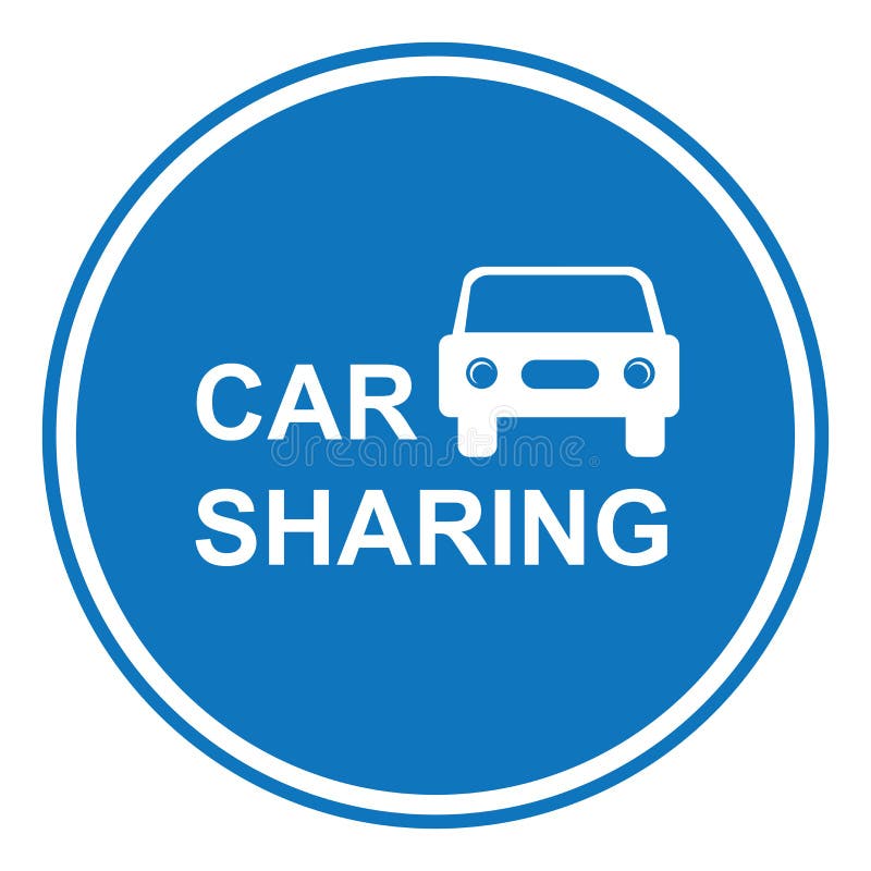 Car-Sharing Verkehrszeichen Stock Abbildung - Illustration von stadt ...