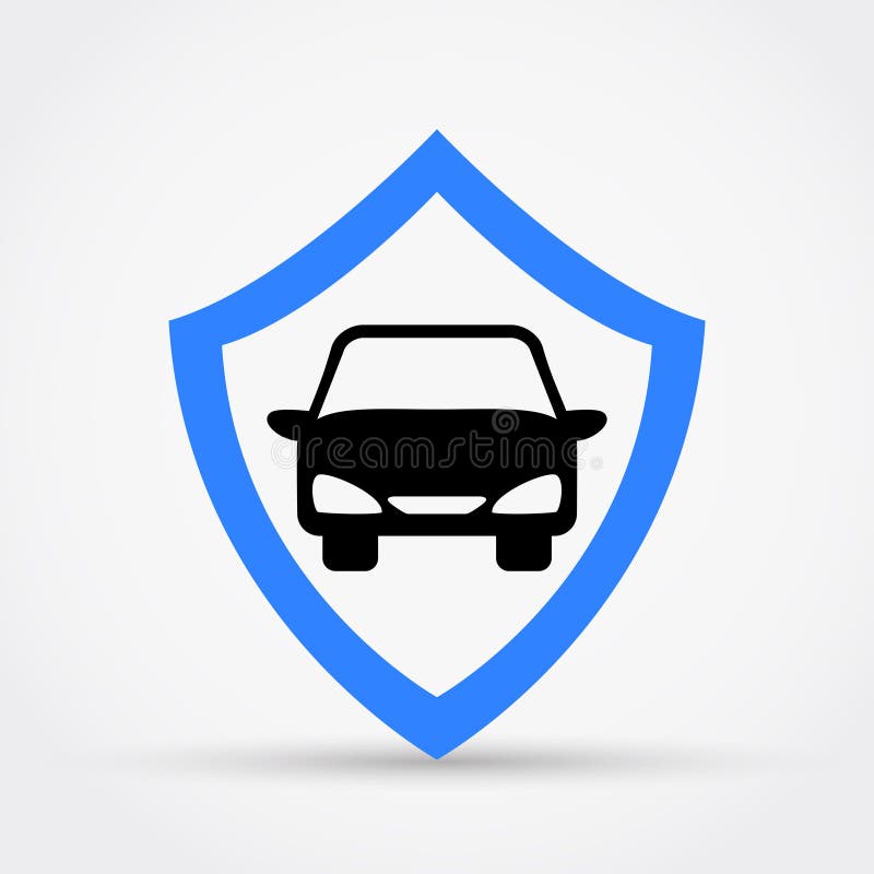 Car and Shield Vector Icon, Protection Concept. Stock Vector ...