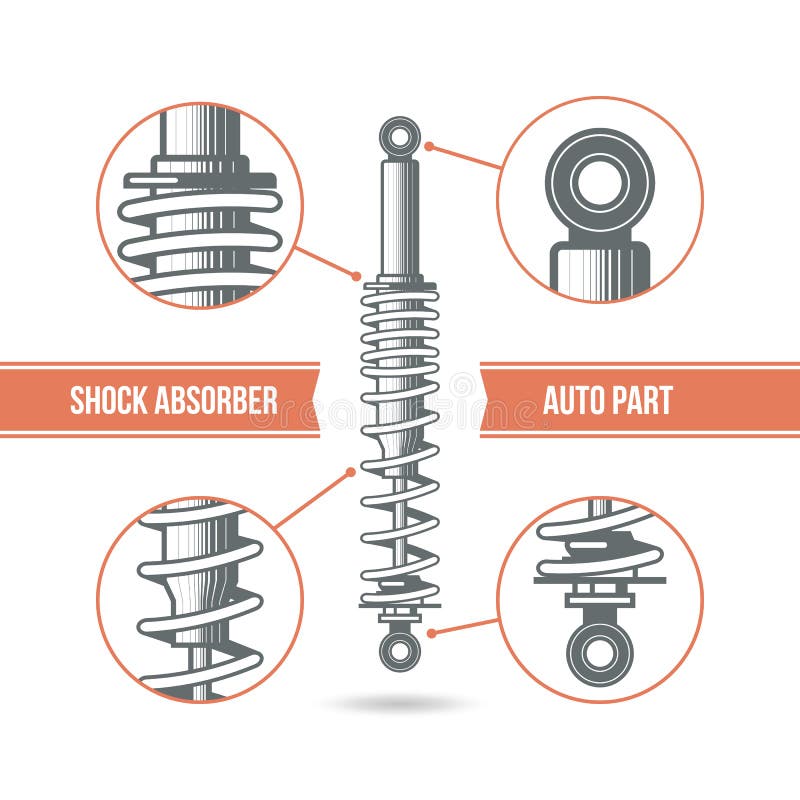Car shock absorber icon stock vector. Illustration of garage - 49173827