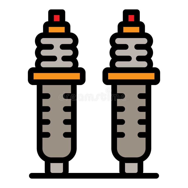 Car Shock Absorbers Icon Color Outline Vector Stock Illustration ...