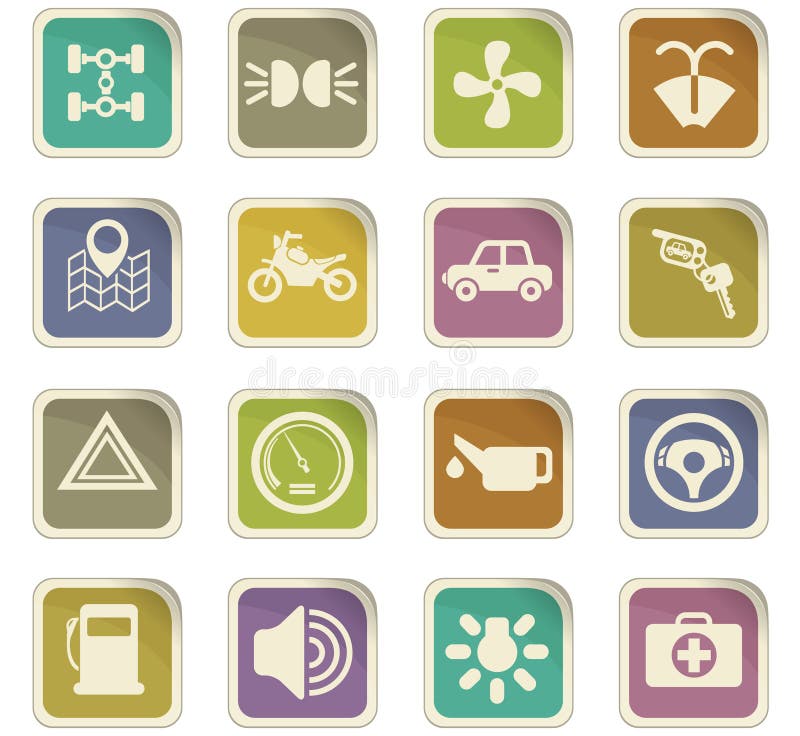 Car shop icon set stock illustration. Illustration of bulb - 89219546