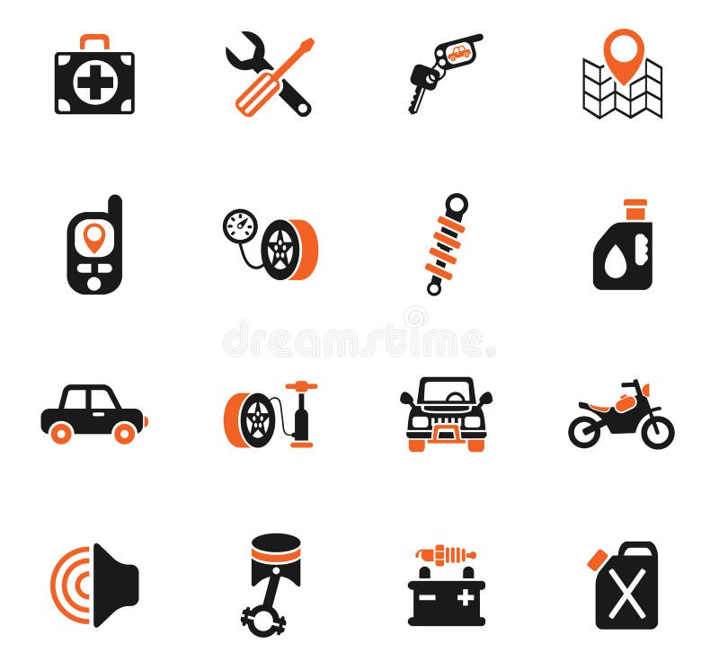 Car shop icon set stock illustration. Illustration of shop - 88281675