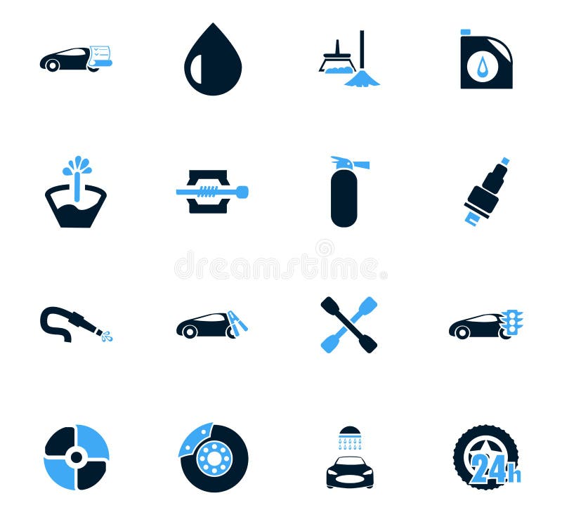Car shop icons set stock illustration. Illustration of service - 88934720