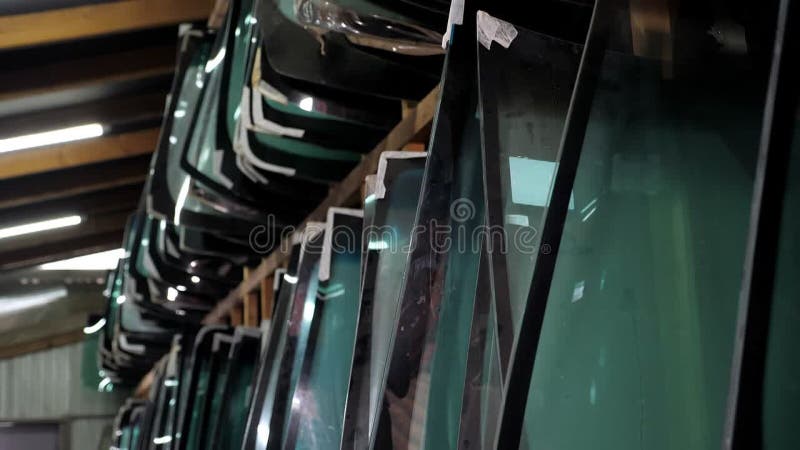 New Windshield and Side Windows on the Shelves in the Store. Stock ...