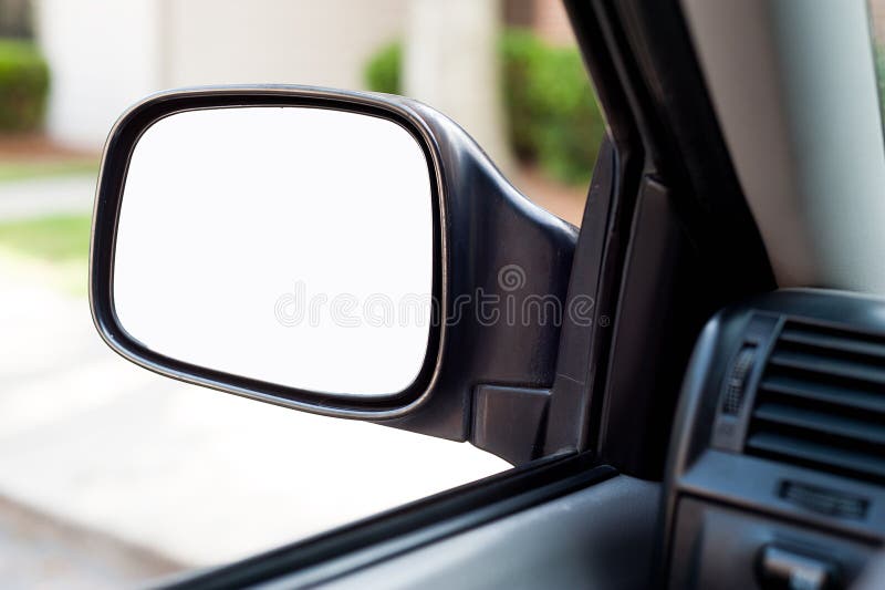 Car Side Mirror with Blank Empty Space Stock Image - Image of graphic ...