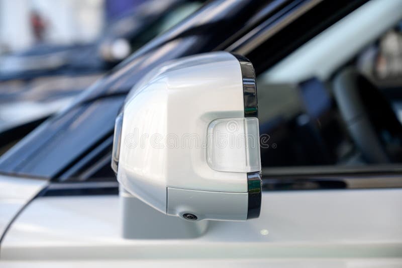 A Car Side Mirror in a Close Up Stock Photo - Image of modern, review ...