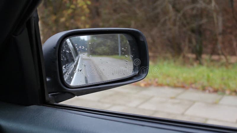 Car Side Mirror Zoomed Out stock footage. Video of reflection - 270232678