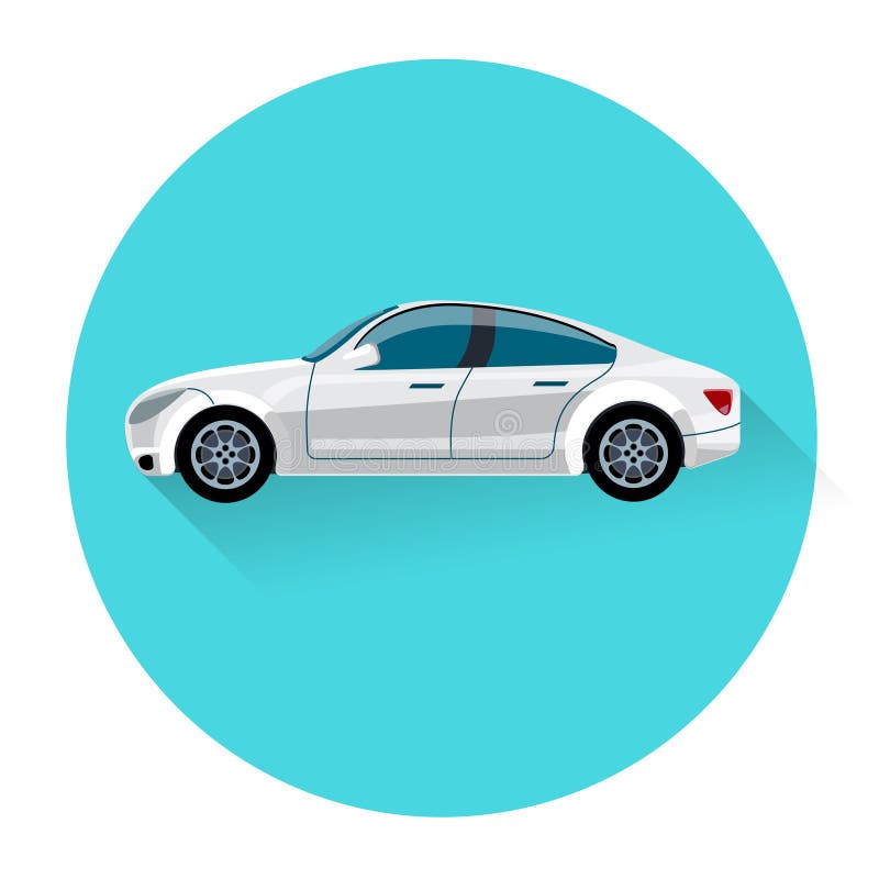 Car Side View Icon stock vector. Illustration of background - 75153734