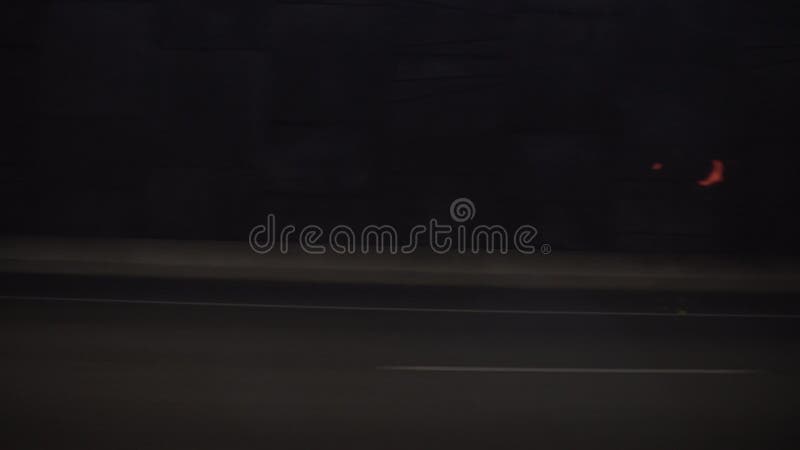 Side Window and Mirror of Convertible Car Driving at Night in the City ...