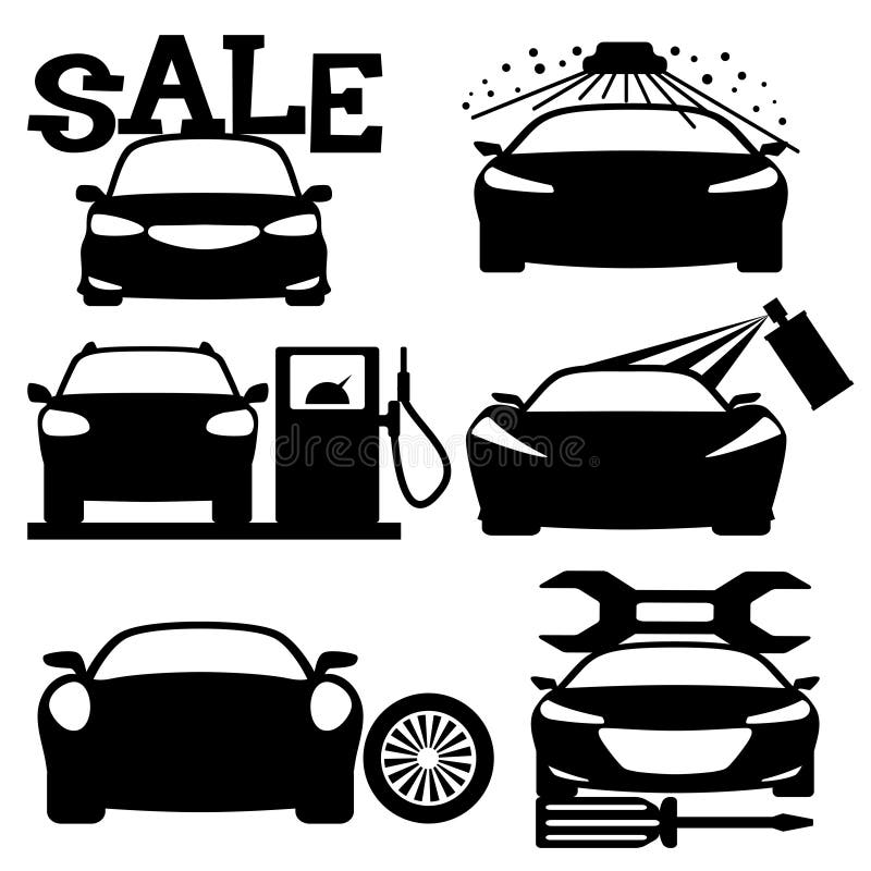 Car signs. stock vector. Illustration of auto, repair - 46675912