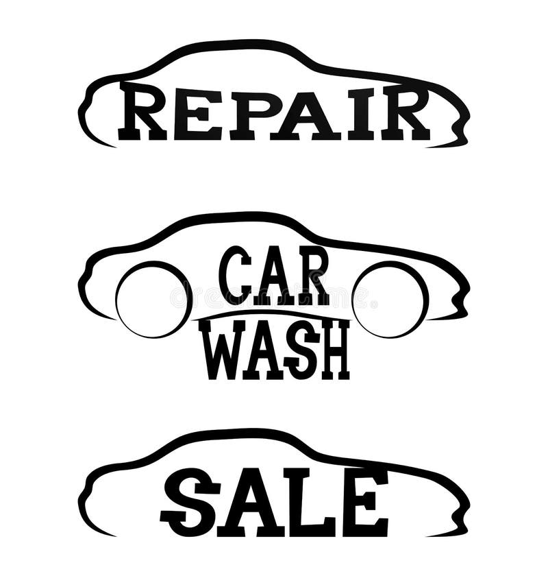 Car signs. stock vector. Illustration of abstract, formula - 41200284