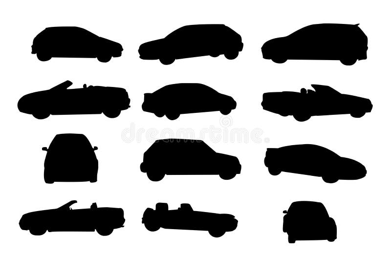 Car silhouettes stock illustration. Illustration of saloons - 509404