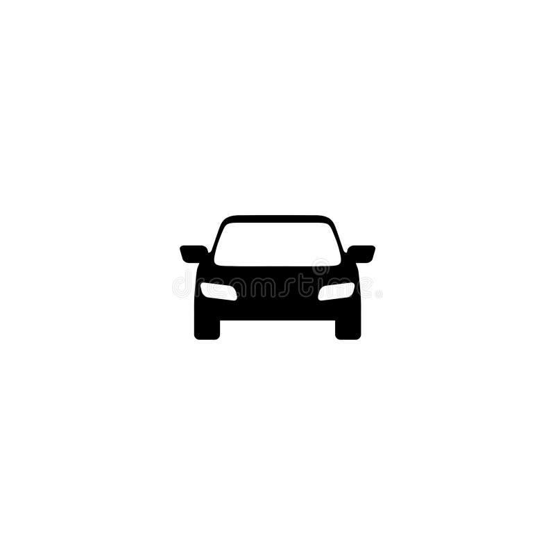 Car Simple Icon. Isolated Simple View Front Logo Illustration Stock ...