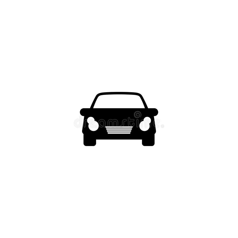 Car Simple Icon. Isolated Simple View Front Logo Illustration Stock ...