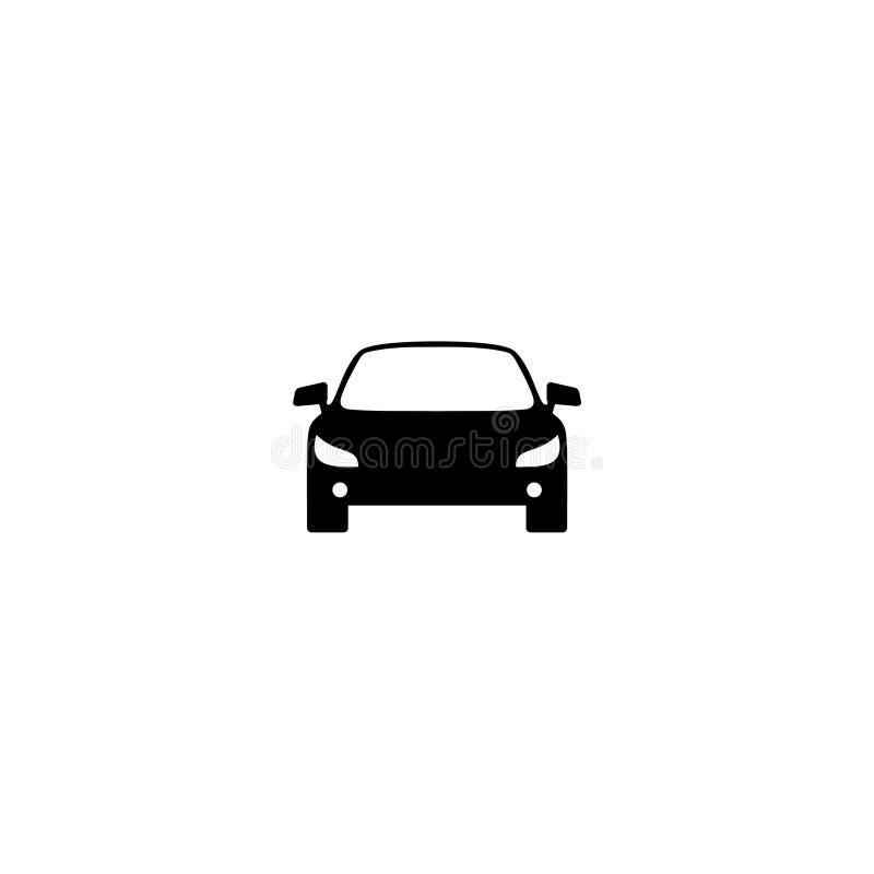 Car Simple Icon. Isolated Simple View Front Logo Illustration Stock ...