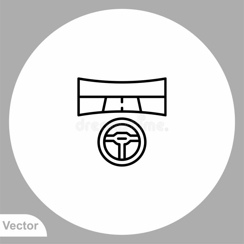 Car Simulator Vector Icon Sign Symbol Stock Illustration - Illustration ...
