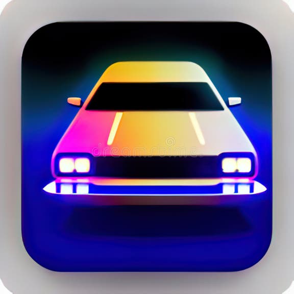 Car Simulator Software App Icon. Generative AI. Stock Illustration - Illustration of logo, motor ...