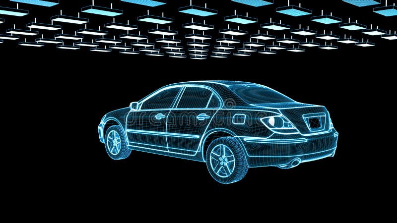 Technical Sketch of a Race Car Chassis with Internal Components Stock ...