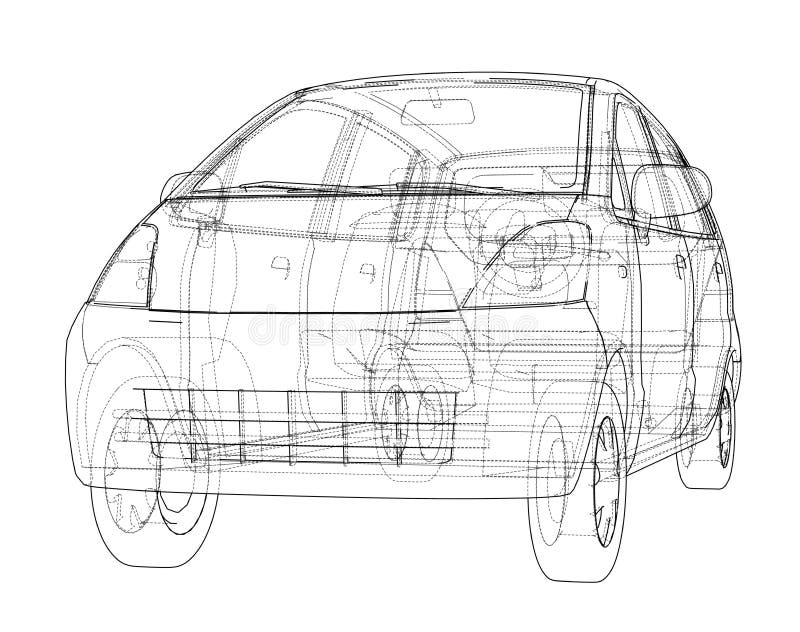 Car sketch. Vector stock vector. Illustration of simple - 101092591