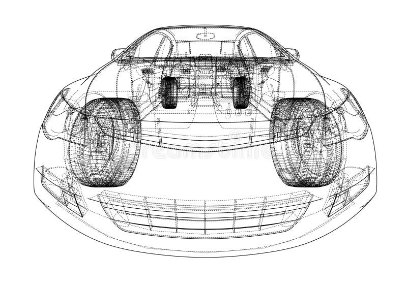 Car sketch. Vector stock vector. Illustration of outline - 104314468