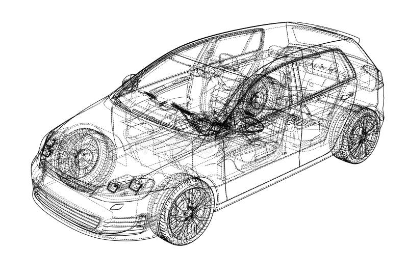 Car sketch. Vector stock vector. Illustration of drive - 112518368