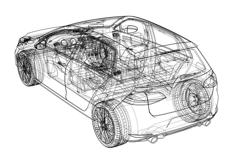 Car sketch. Vector stock vector. Illustration of modern - 112518809