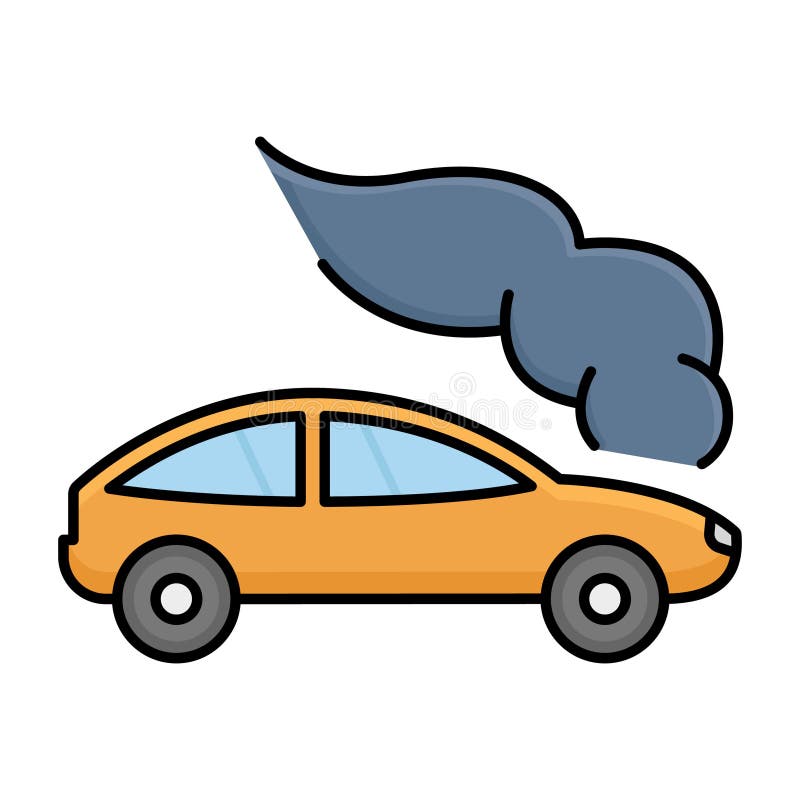Car Smoke Isolated Vector Icon that Can Be Easily Modified or Edited ...