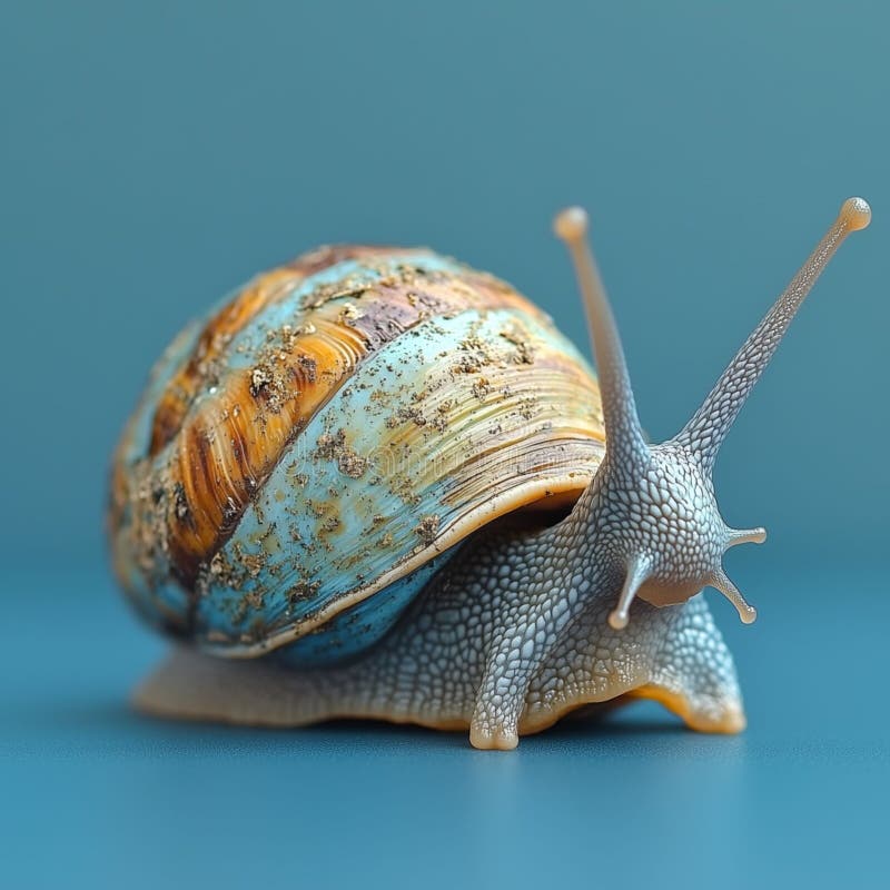 Car Snail: Blue Hex Background Stock Illustration - Illustration of ...