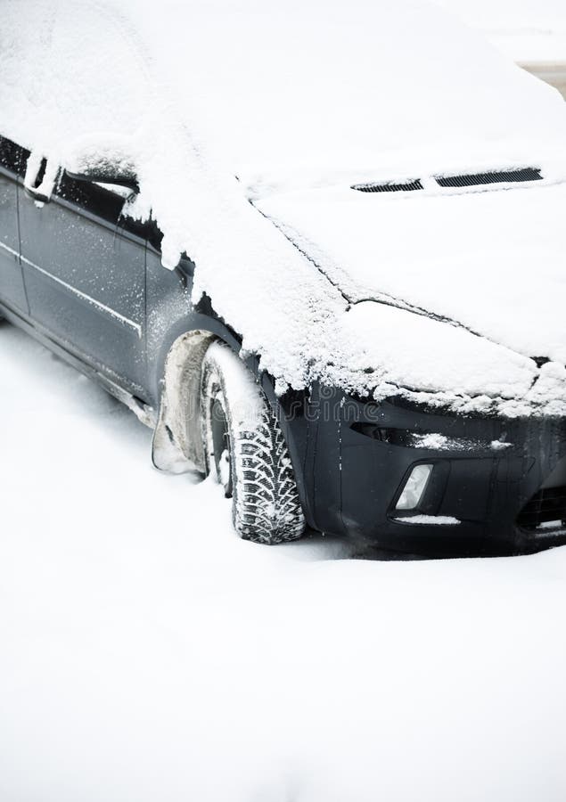 Car with snow cover stock image. Image of frozen, disaster - 20328809