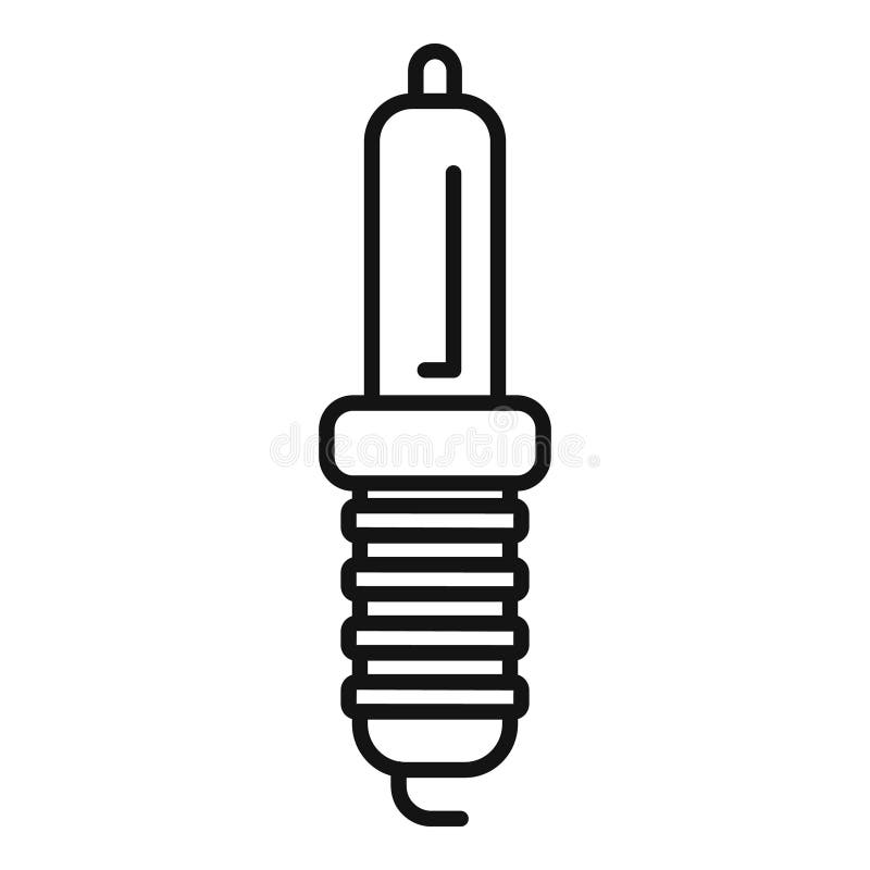 Car Spark Plug Engine Ignition System Component Icon Stock Illustration ...