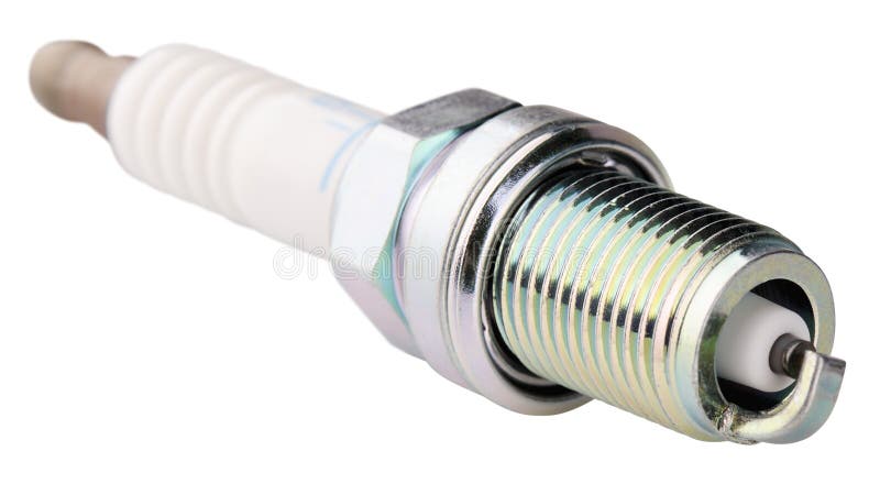 Car spark-plug isolated stock image. Image of plug, white - 100996719