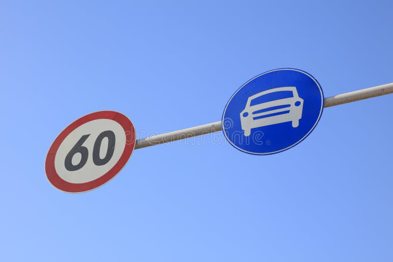 Car speed limit signs stock photo. Image of limit, closeup - 364837730