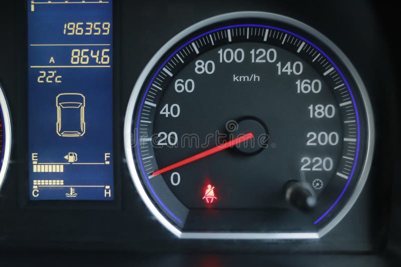 Car Speed Meter Dashboard and Cockpit. Stock Image - Image of kilometer ...