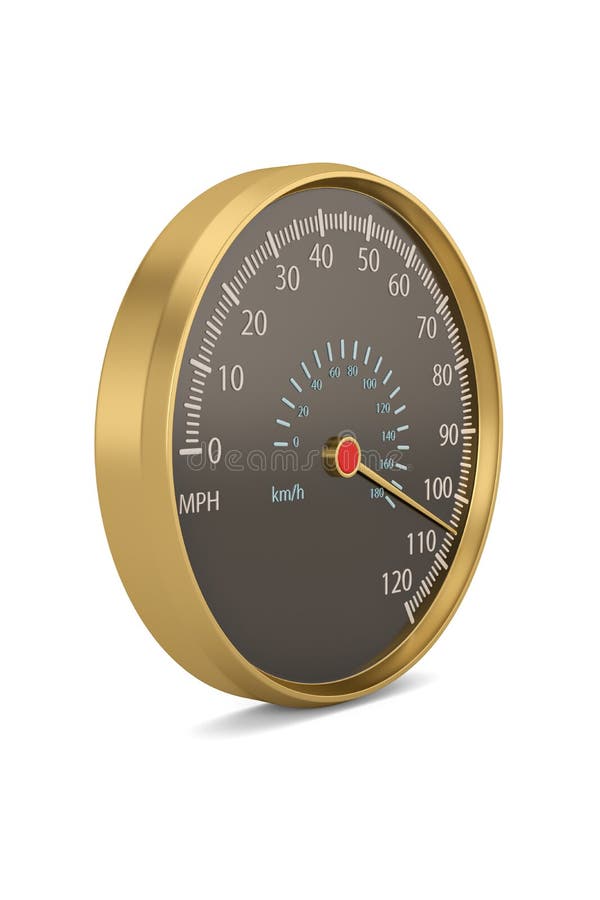 Car Speed Meter Isolated on White Background. 3D Illustration Stock ...