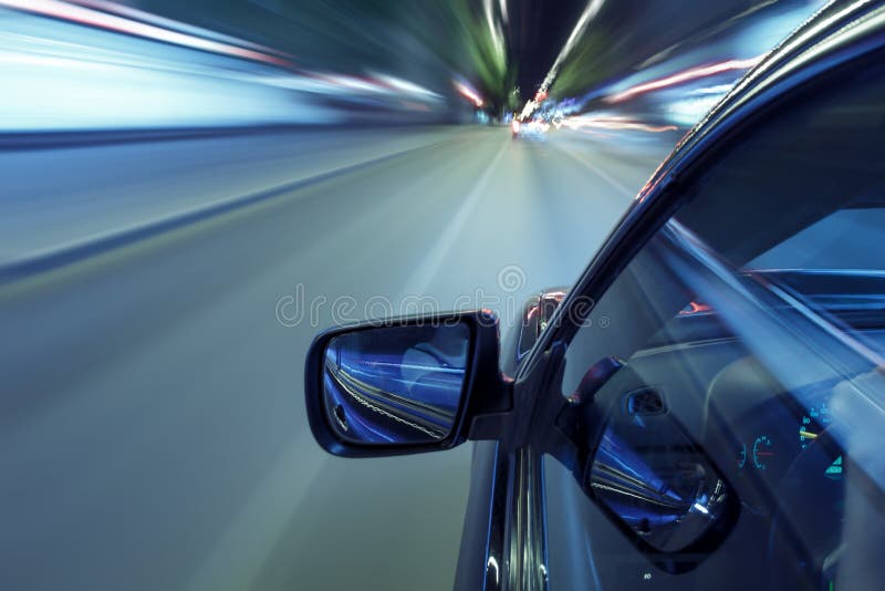 Car speed night drive stock photo. Image of hood, driver - 57146810