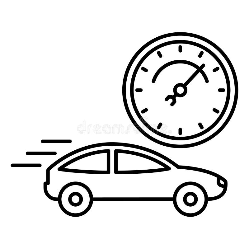 Car Speed Test Isolated Vector Icon that Can Be Easily Modified or ...