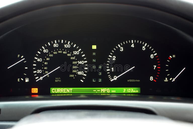 Car Speedo Display stock image. Image of instruments, revs - 4990085