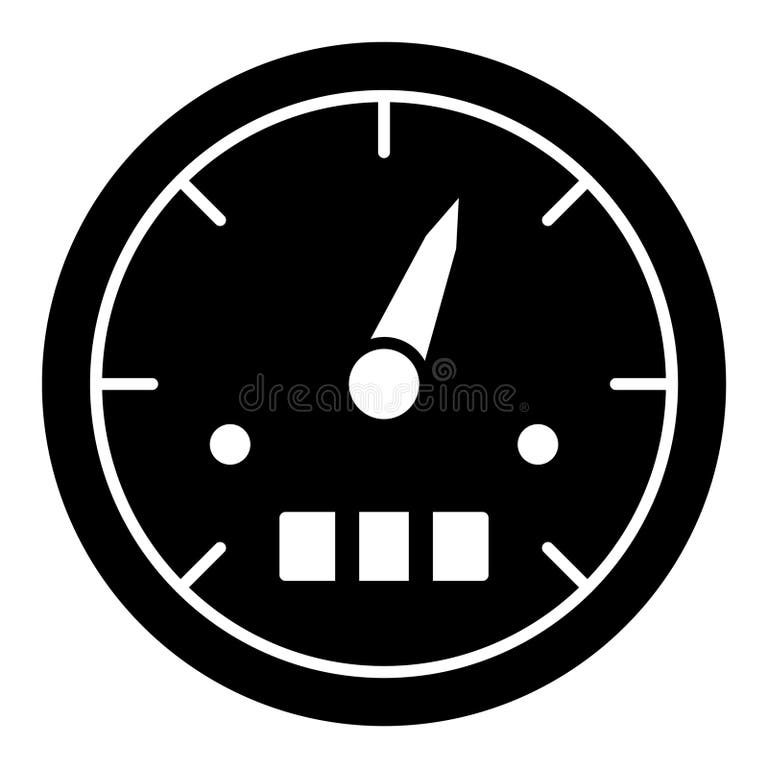 Car Speedometer with Arrow Solid Icon, Car Service Concept. Vector ...