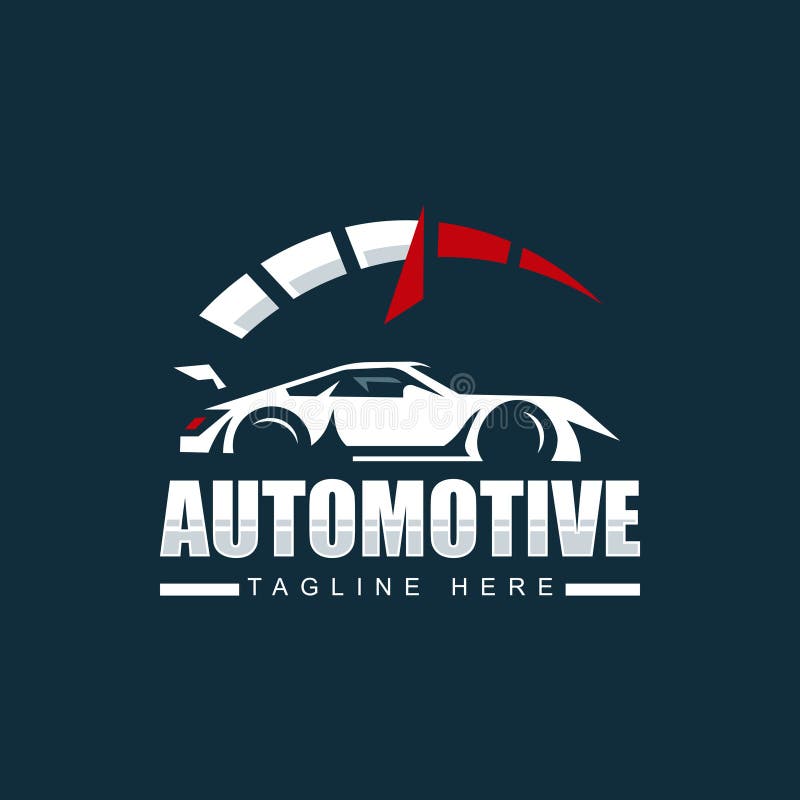 Car with Speedometer Automotive Logo Stock Vector - Illustration of ...