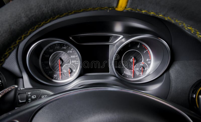Speedometer on Black Background Stock Image - Image of auto, automobile ...