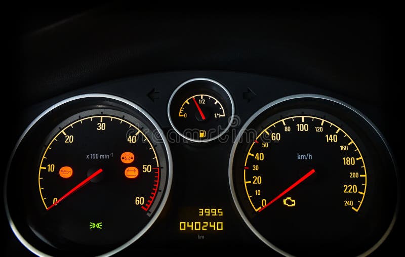 Car speedometer stock photo. Image of speedometer, fuel - 100131210