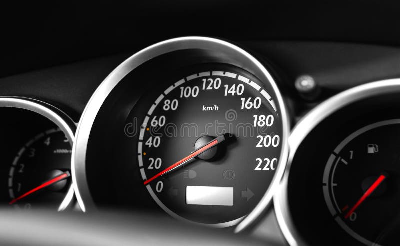 Car speedometer, close up. stock photo. Image of power - 182037678