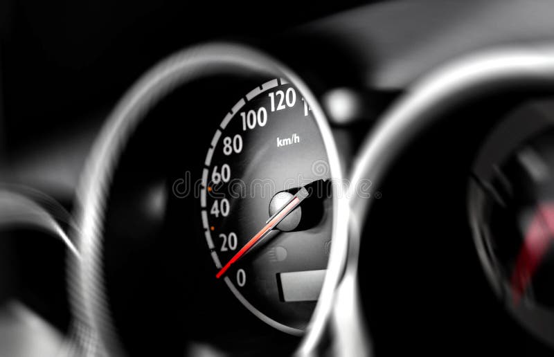 Car speedometer, close up. stock photo. Image of drive - 182039566