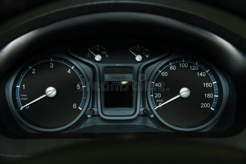 Car Speedometer, Control Panel, Sensors Stock Photo - Image of drive ...