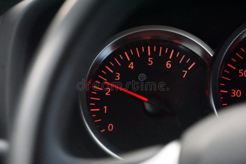 Car Engine Work Level while Driving a Car Stock Photo - Image of ...