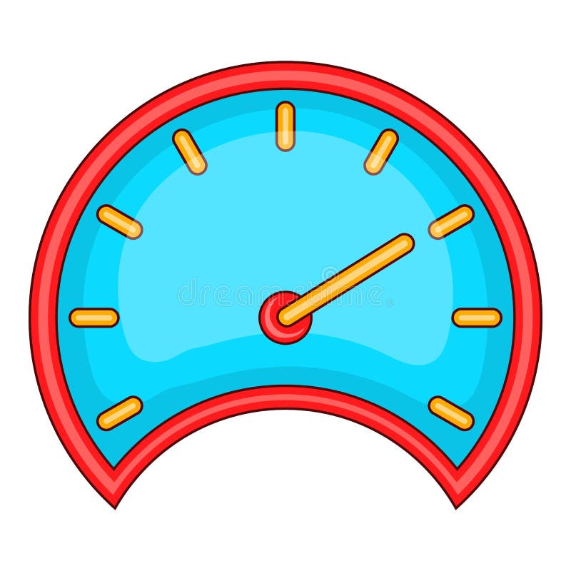 Car Speedometer Icon, Cartoon Style Stock Vector - Illustration of load ...